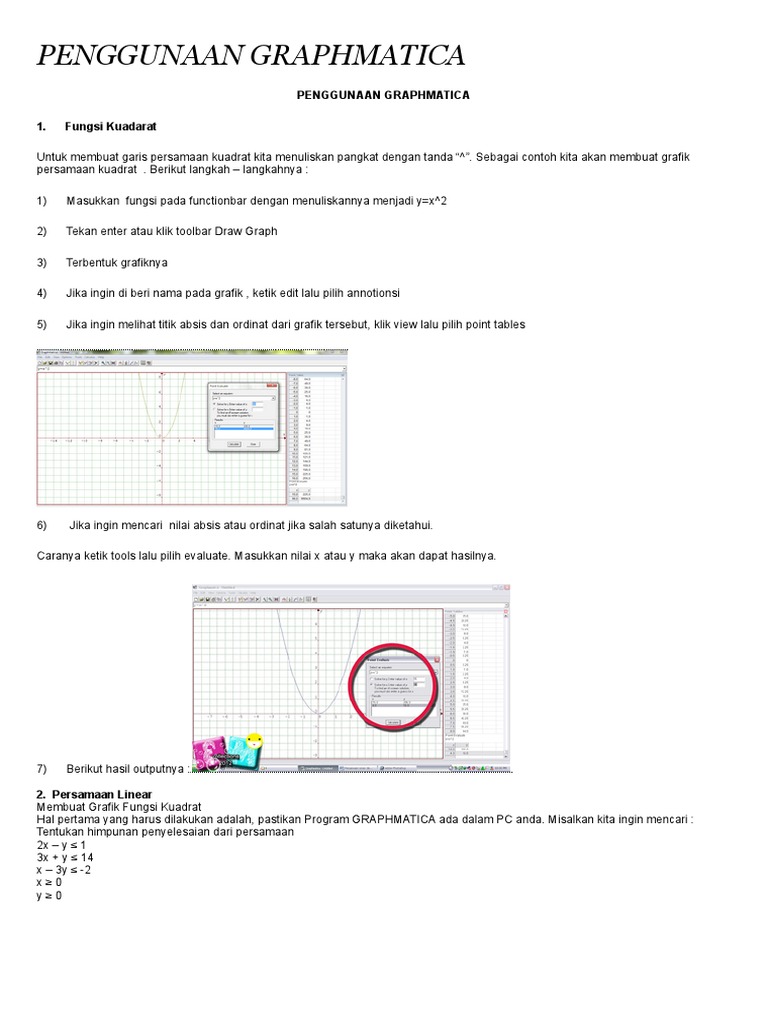 Panduan Menggunakan Graphmatica | PDF