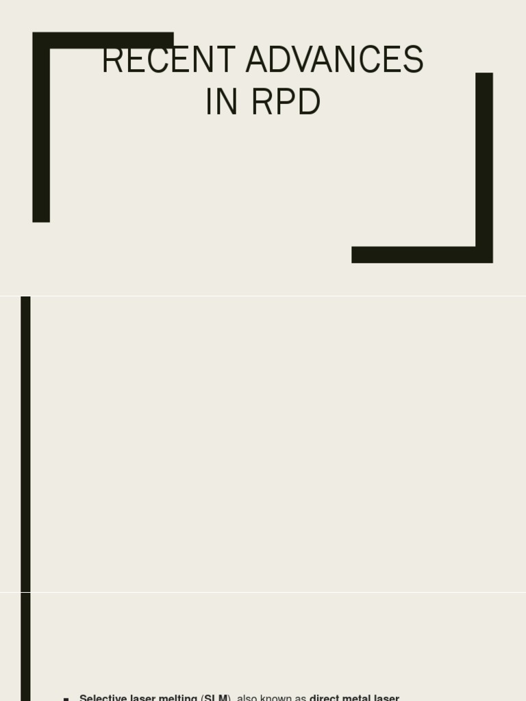 Recent Advances in RPD | PDF