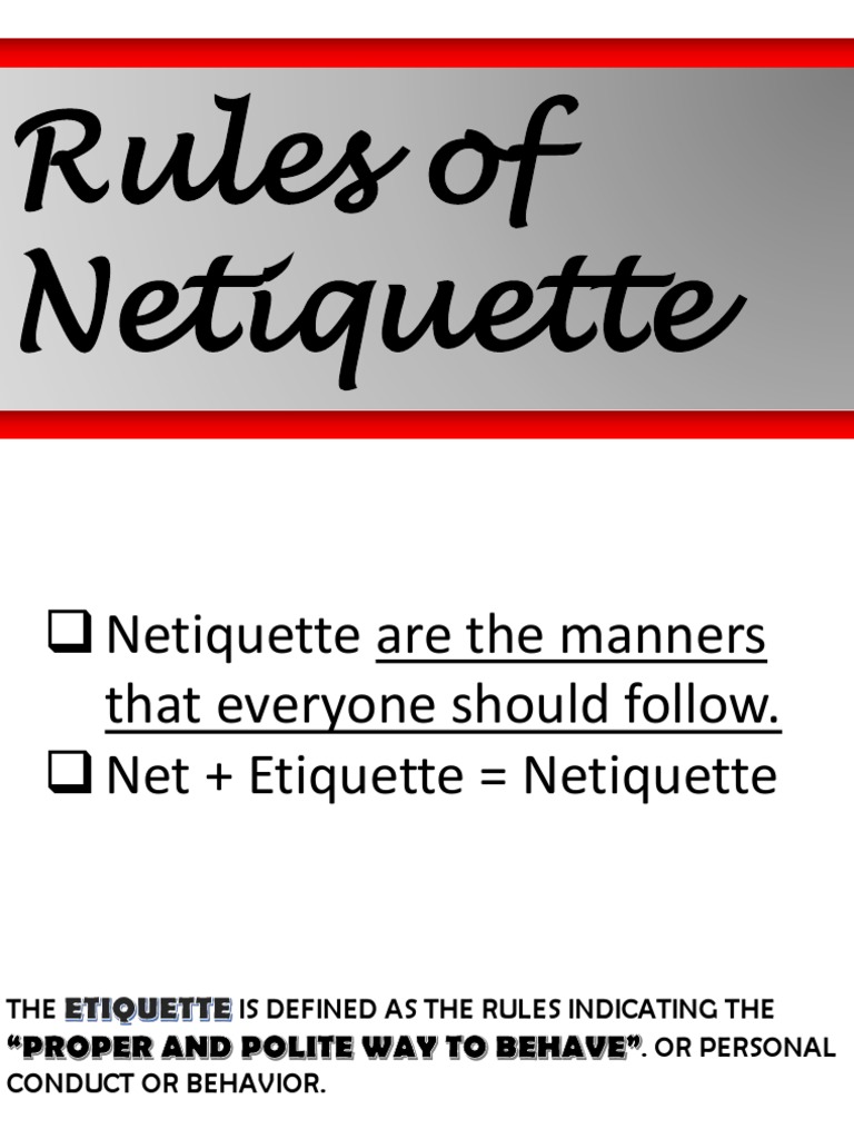 Rules of Netiquette | PDF | Malware | Computer Law