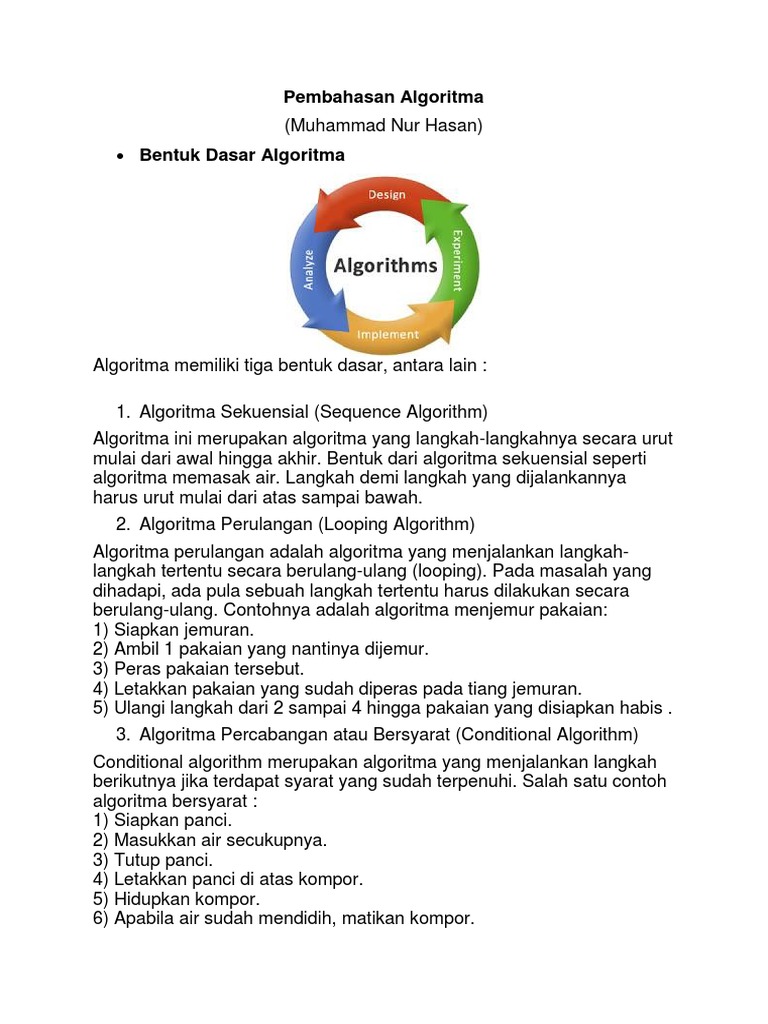 Bentuk Dasar Algoritma dan Contohnya | PDF