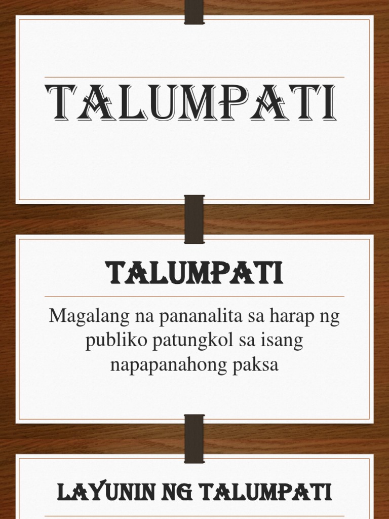 Talumpati(Filipino sa Piling Larang)