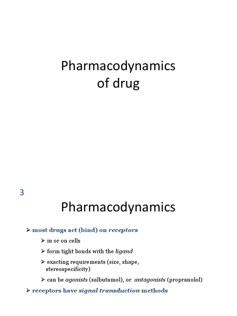 Pharmacodynamics | PDF