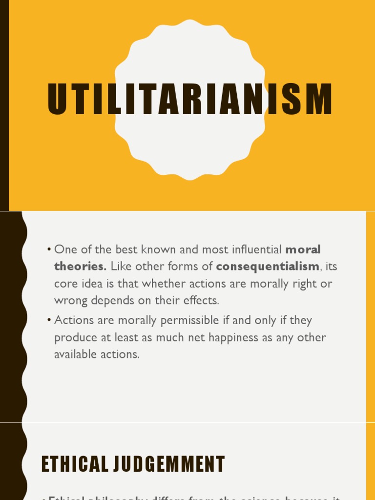 UTILITARIANISM | PDF | Utilitarianism | John Stuart Mill