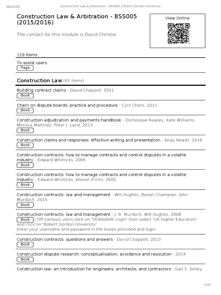 BOOKS - Construction Law & Arbitration PDF | PDF | Arbitration ...