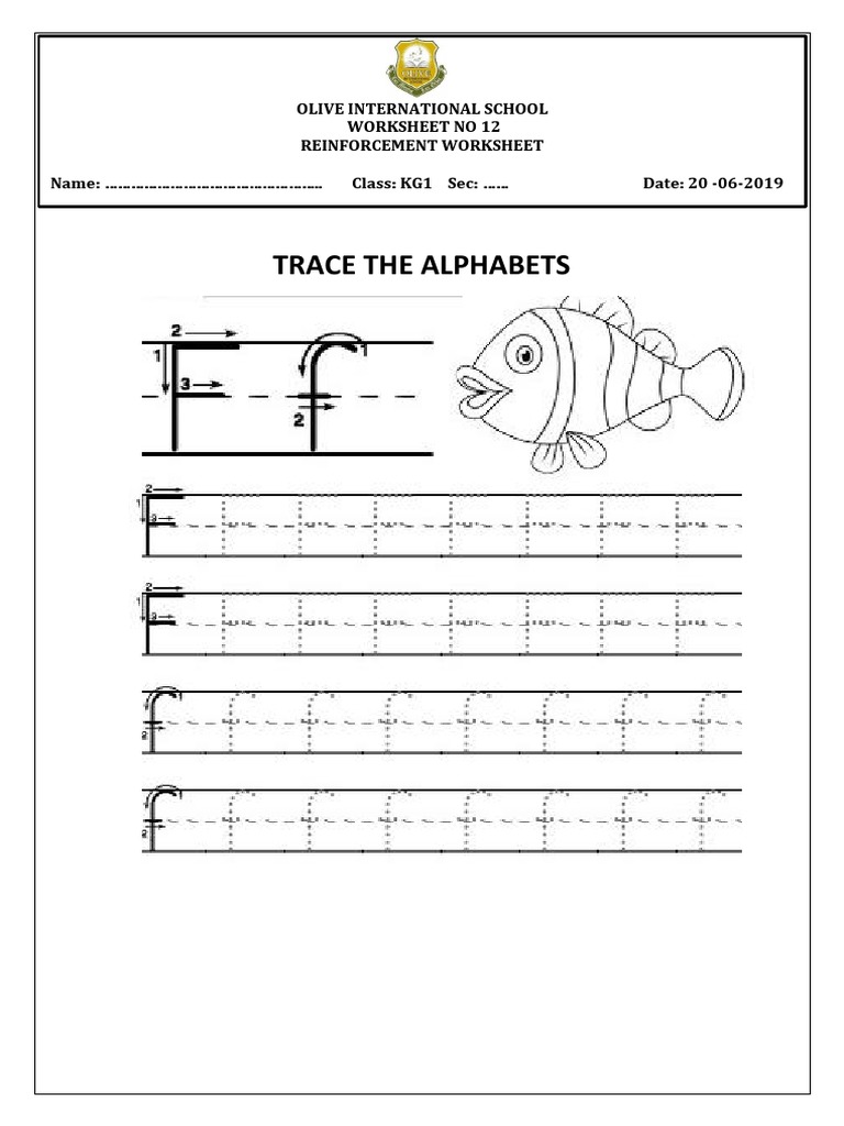 KG1 Alphabet and Number Tracing Worksheet | PDF | Career & Growth ...