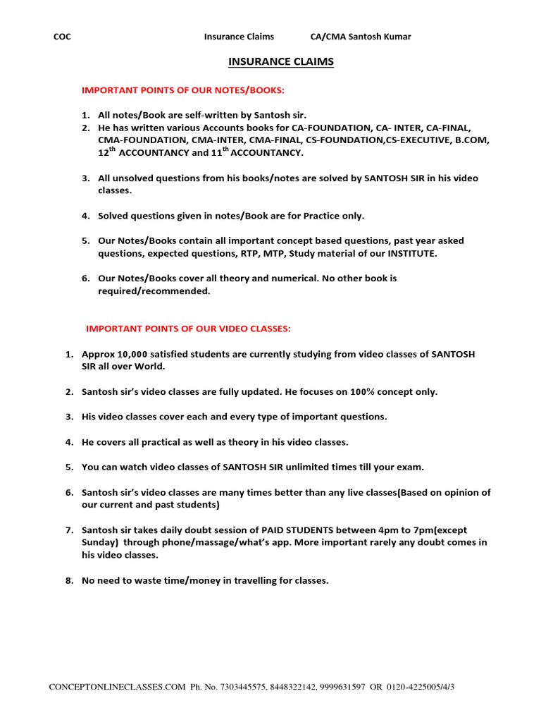 Insurance Claim | PDF | Insurance | Revenue