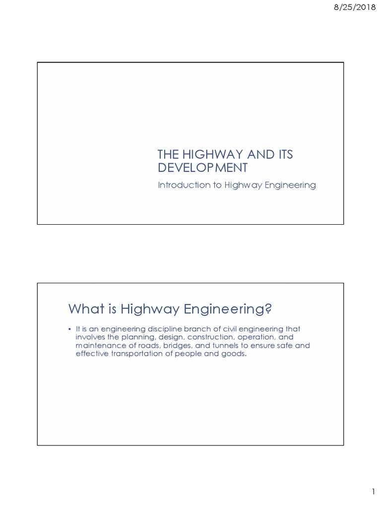 Understanding Highway Engineering: A Brief History of Roads | PDF ...
