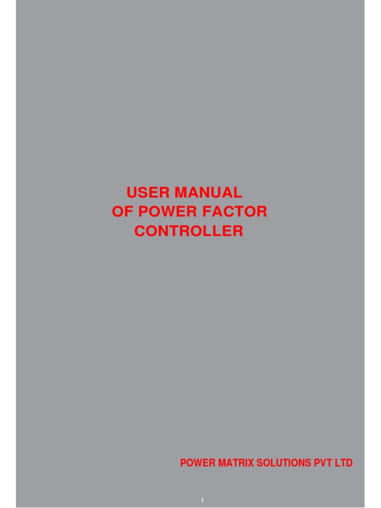 Controller User Manual - 12-24 Steps - RG1A-12 | PDF | Transformer ...