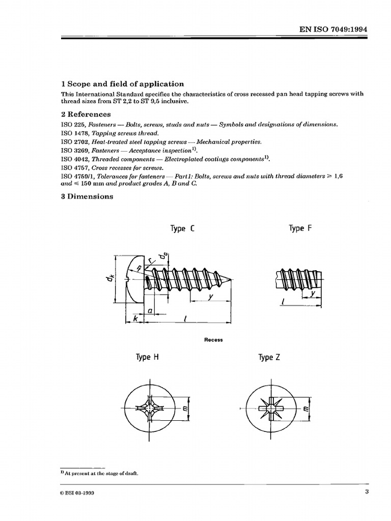 Iso 7049 Self Tapping Screw | PDF