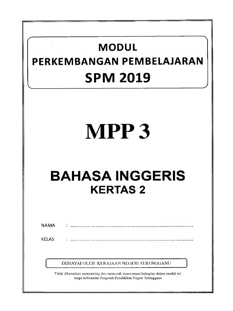 English K2 Terengganu MPP3 2019 PDF | PDF