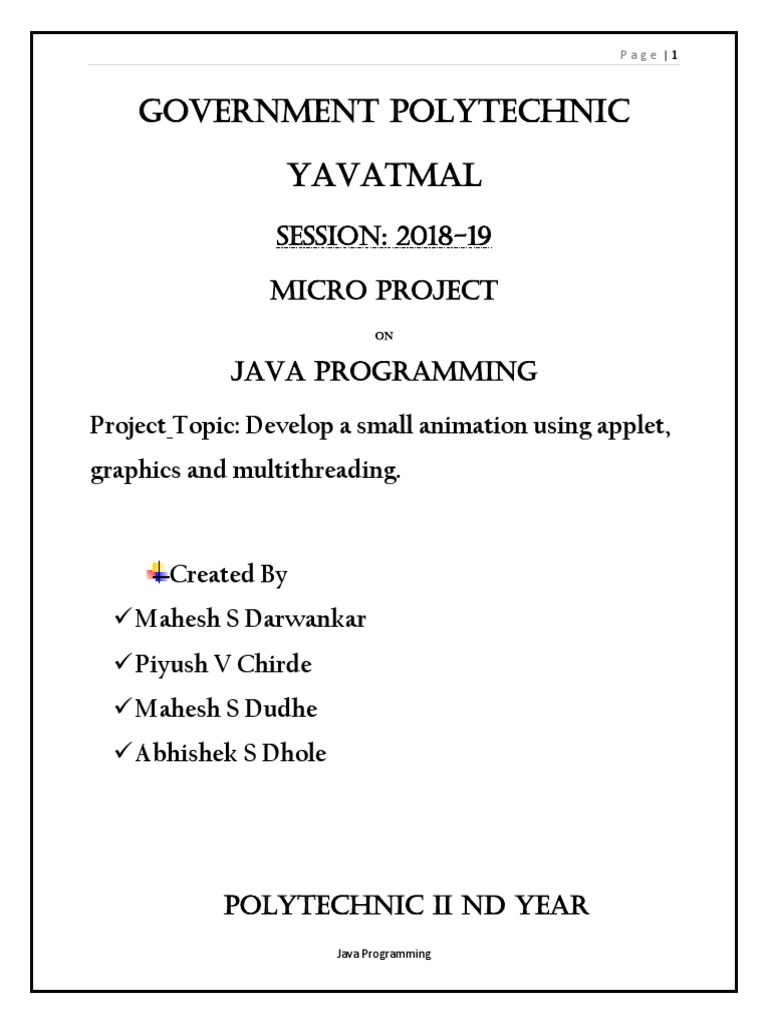 Small Applet Program That Create Small Animation | PDF | Java (Programming Language) | Thread ...
