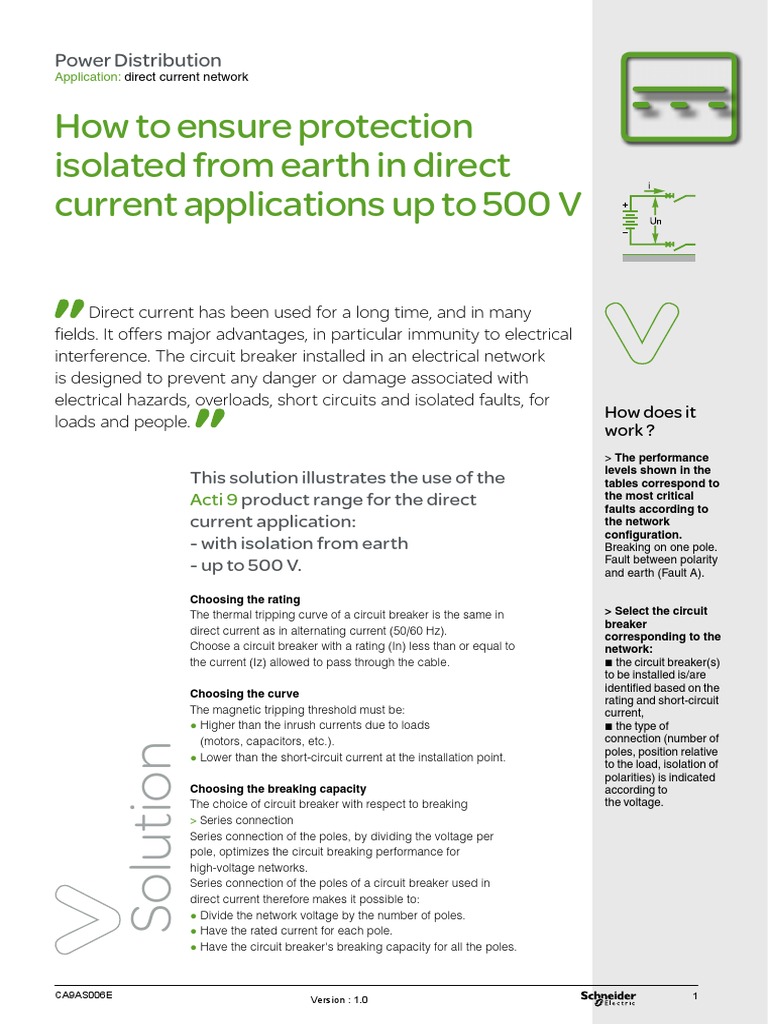 How To Ensure Protection Isolated From Earth in Direct Current ...