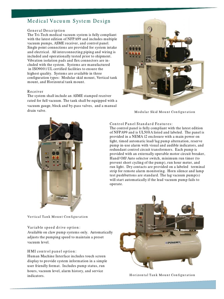 Tri-Tech Vacuum Systems | PDF | Vacuum | Pump