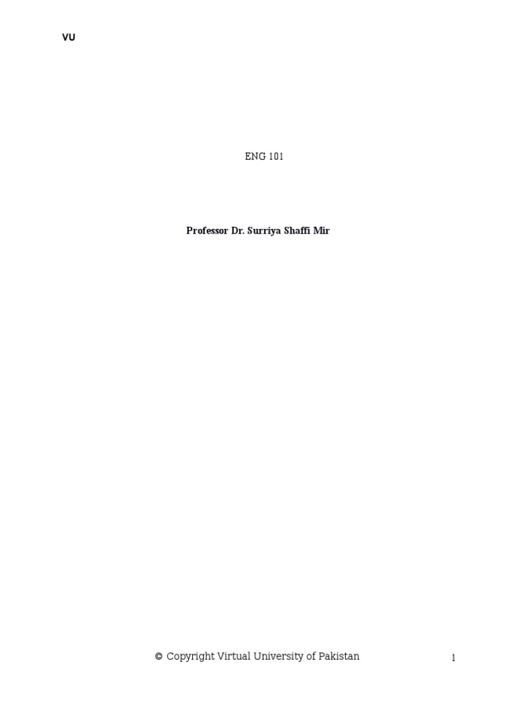 ENG 101 Handouts | PDF | Computer Data Storage | Part Of Speech