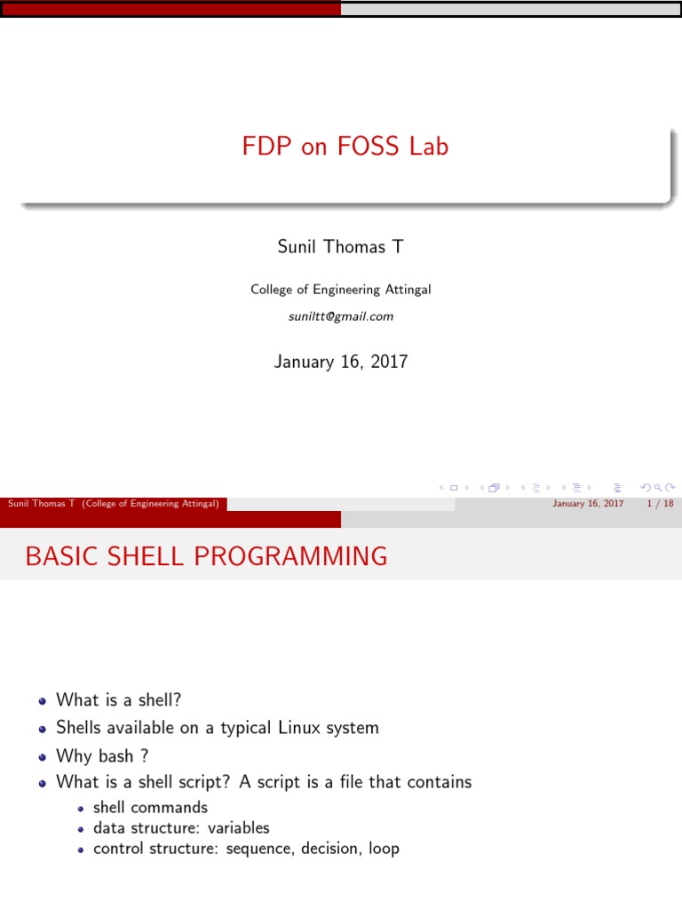 Basic Shell Programming Pdf Shell Computing Scripting Language