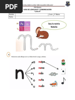 PRUEBA LETRAS T, D, N - 1° Basico | PDF