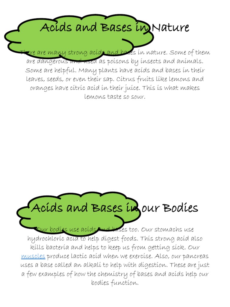 Acids and Bases in Nature | PDF | Ph | Acid