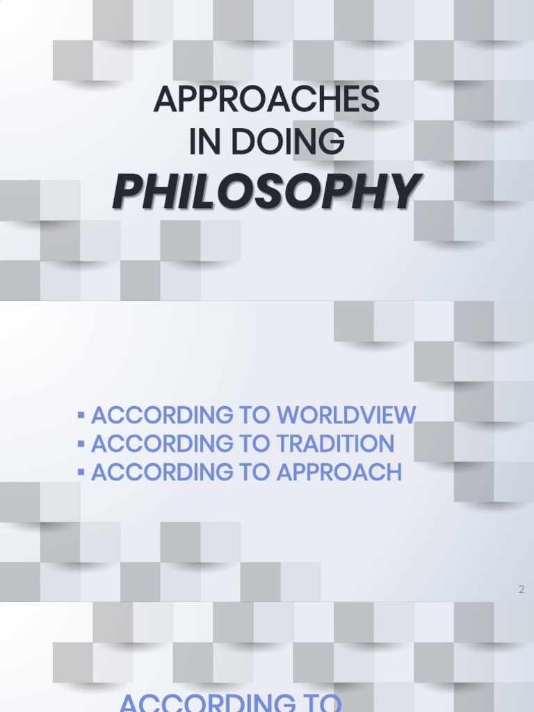Approaches in Doing Philosophy | PDF