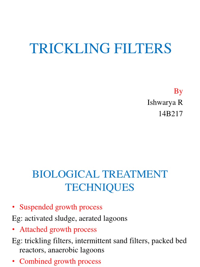 Trickling Filter | PDF | Sewage Treatment | Waste Treatment Technology