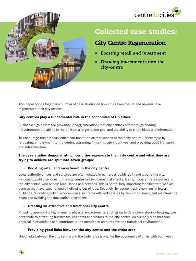 City Centre Regeneration Collected Case Studies 1 | PDF | Urban Renewal ...