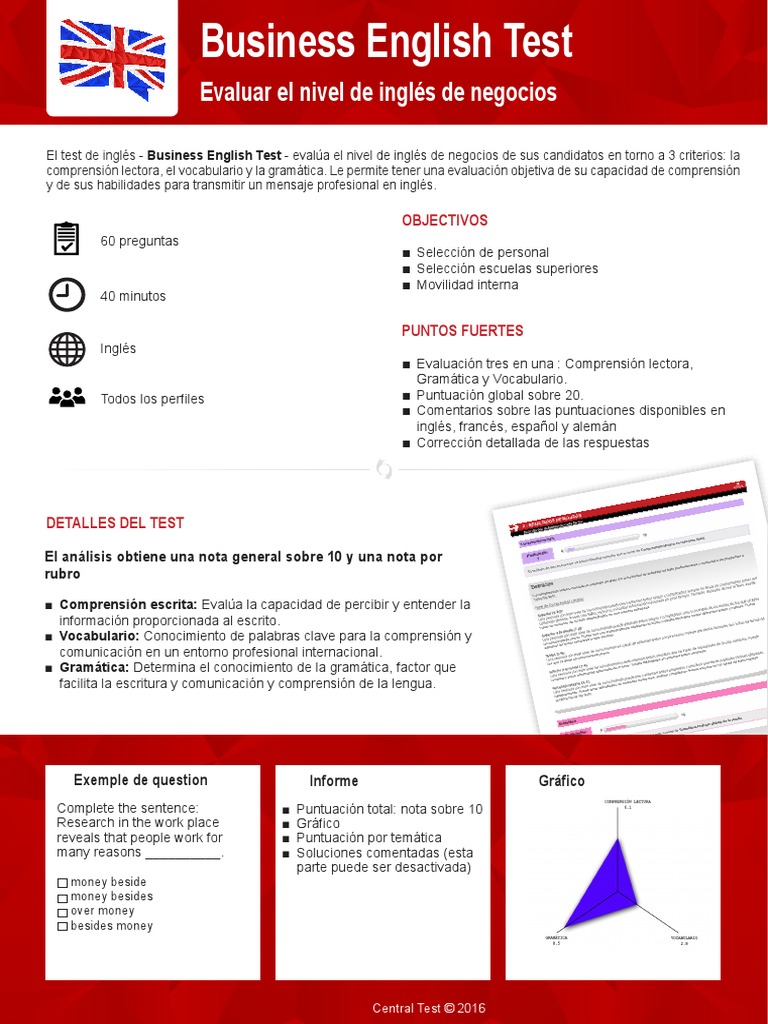 Es Business English Test | PDF | Idioma en Inglés | Lingüística