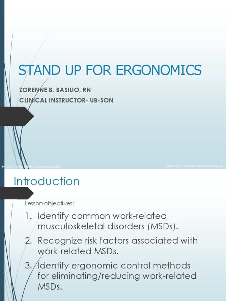 Ergonomics | PDF | Human Factors And Ergonomics | Musculoskeletal System