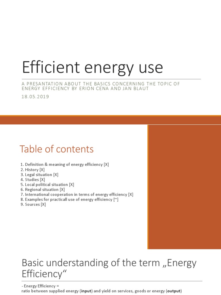 Energy Efficiency | PDF | Efficient Energy Use | World Energy Consumption