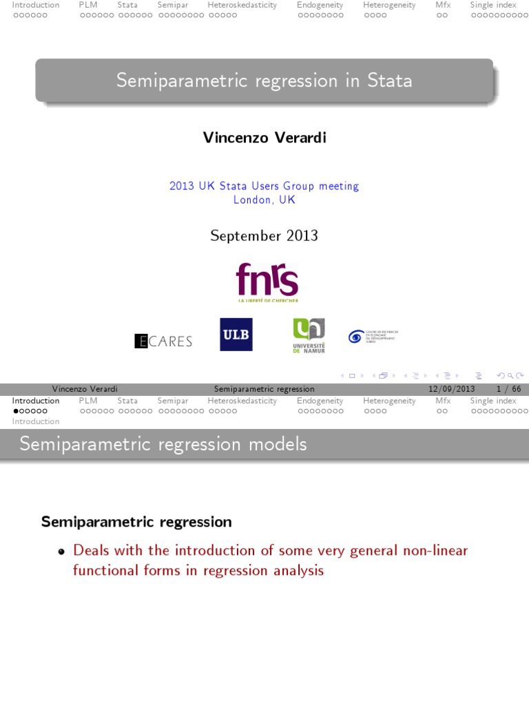 Stata Presentacion | PDF | Linear Regression | Spline (Mathematics)