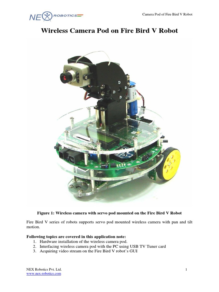 Camera Pod of Fire Bird V Robot | PDF | Usb | Television