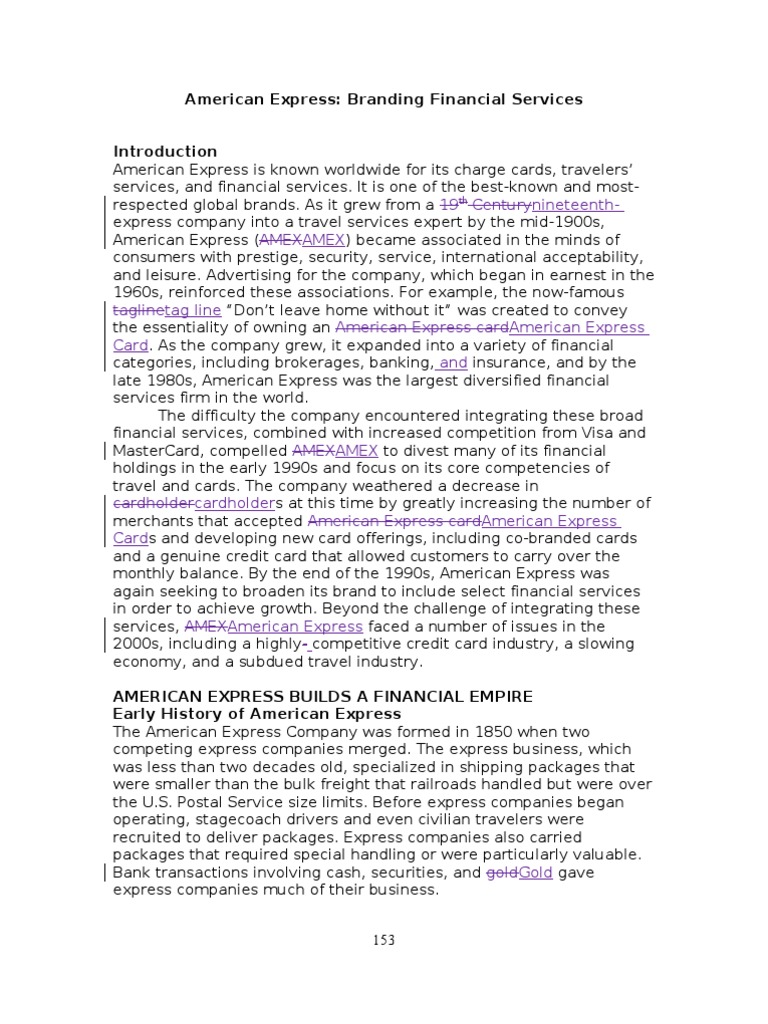 Amex Case | PDF | American Express | Visa Inc.