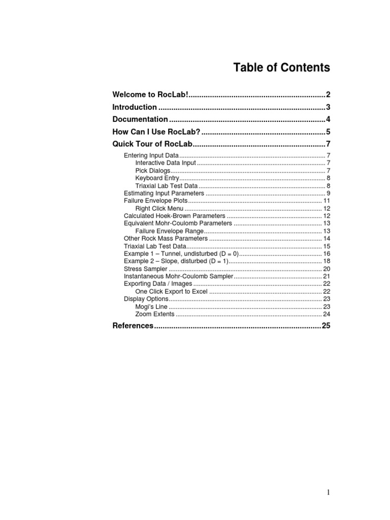 RocLab Users Guide PDF | PDF | Microsoft Excel | Materials Science