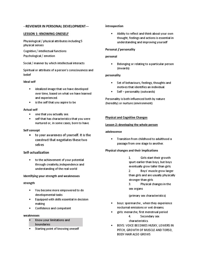 Understanding Yourself Through Introspection | PDF | Adolescence | Thought