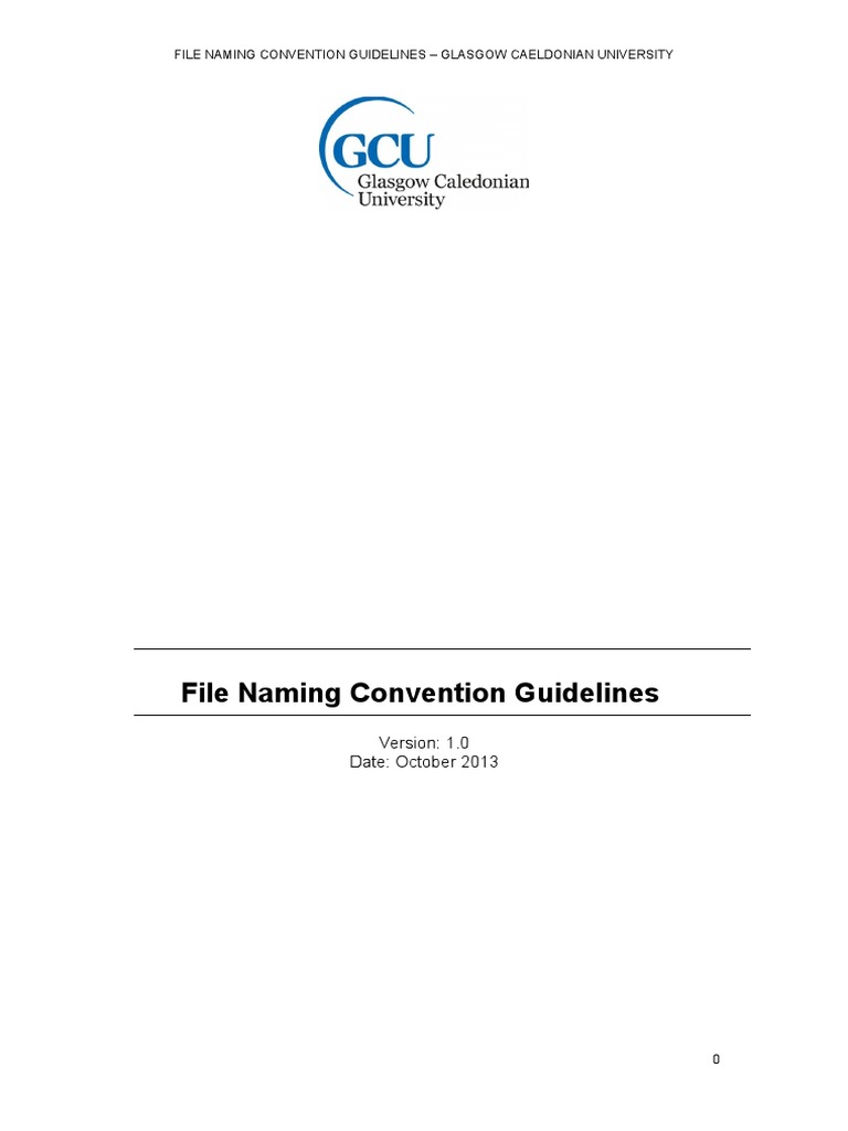 File Naming Guidelines V 10 | PDF | Filename | Computer File