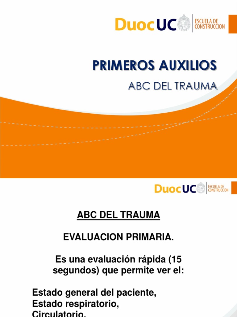 Evaluación ABC en Primeros Auxilios | PDF
