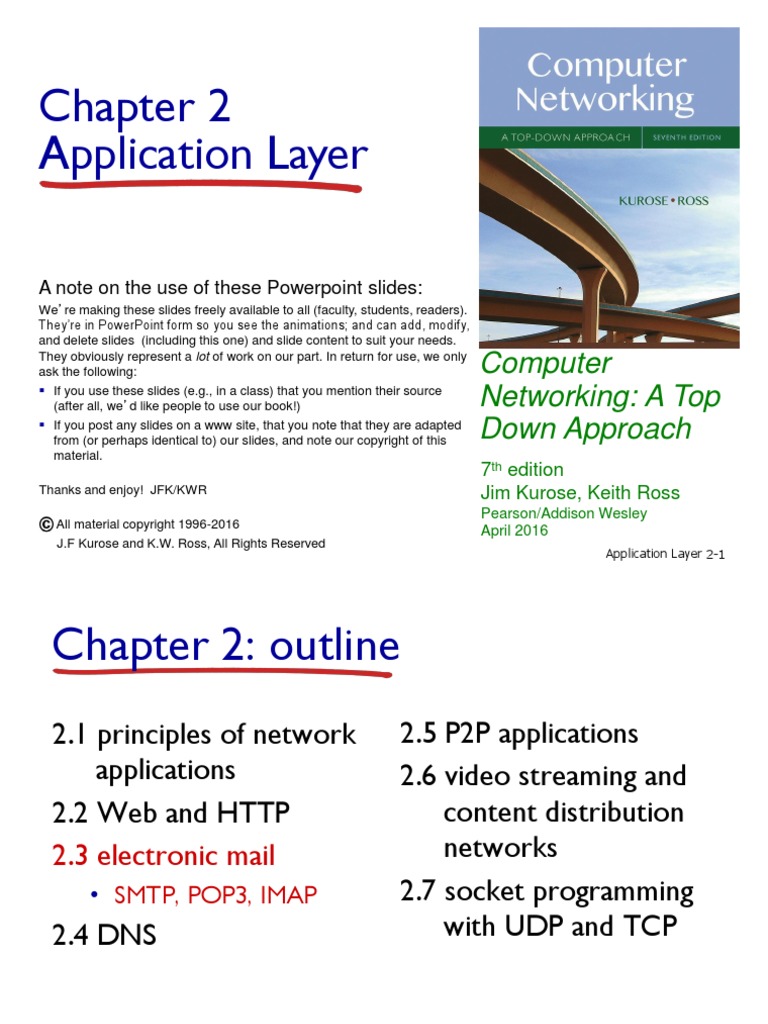 Application Layer: Computer Networking: A Top Down Approach | PDF | Domain Name System | Wide ...