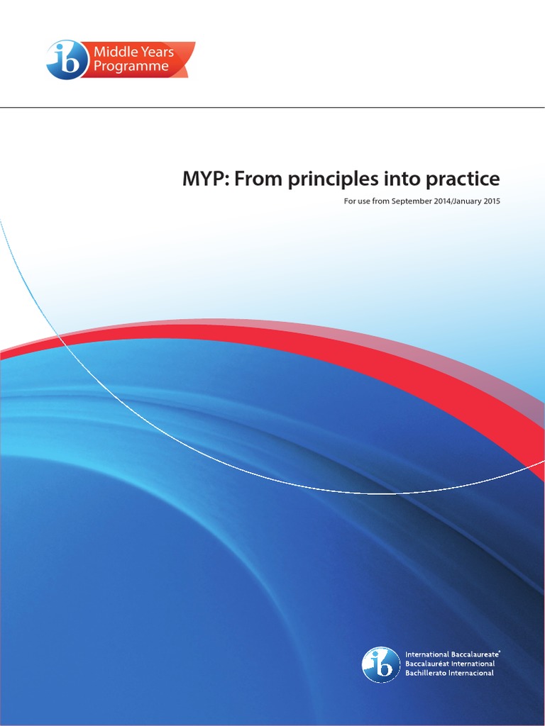 MYP - From Principles Into Practice | PDF | Curriculum | Learning