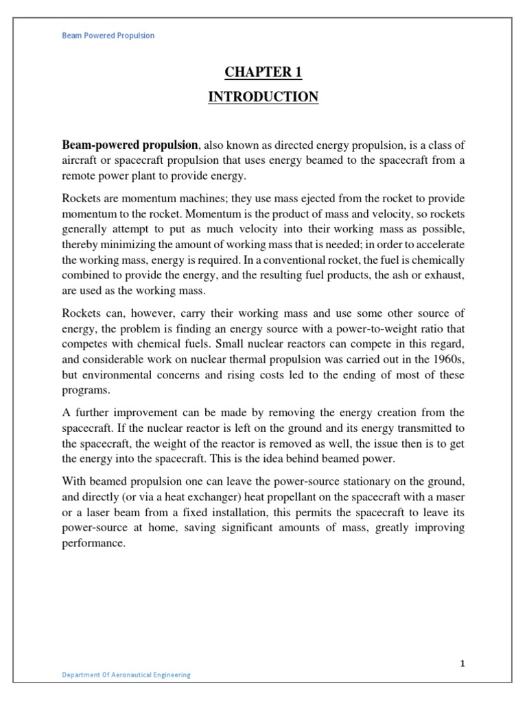 Beam-Powered Propulsion Overview | PDF | Spacecraft Propulsion | Rocket ...