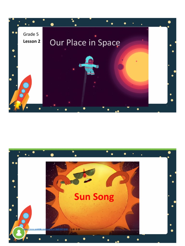Our Place in Space: Grade 5 | PDF | Moon | Sun
