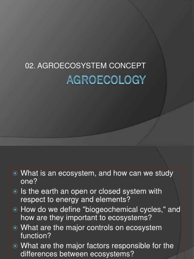 02 .Agroecosystem Concept | PDF | Ecosystem | Ecology