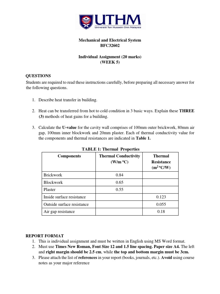 Student BFC32602 II1819 Assignment (Cover Page) | PDF | Physics ...