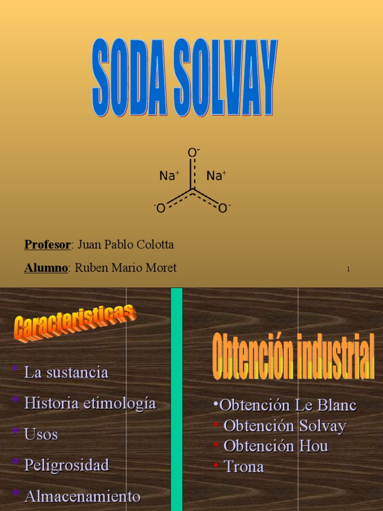 PPs Del Proceso Solvay PDF | PDF | Carbonato de sodio | Hidróxido de sodio