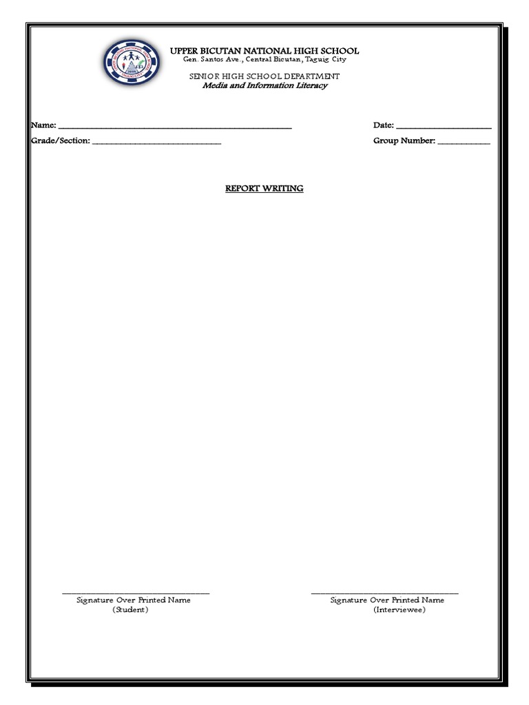 Assignment Report Writing Format | PDF