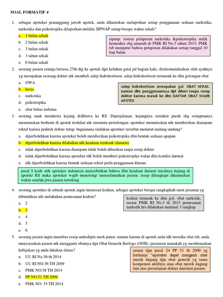 Soal Formatif 4 | PDF