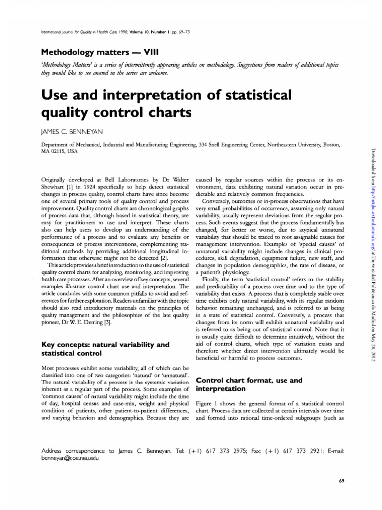 Control Chart | PDF | Probability Distribution | Statistics