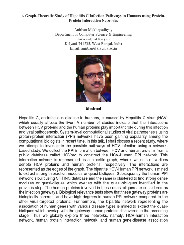 A Graph-Theoretic Study of Hepatitis C Infection Pathways in Humans ...