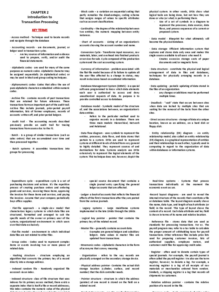 Chapter 2 Answer Key Pdf Databases Accounts Payable