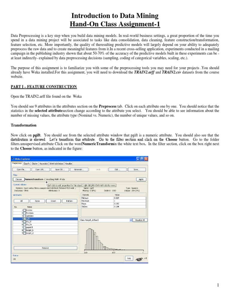 Assignment 1-Preprocessing Handon | PDF | Comma Separated Values | Sampling (Statistics)