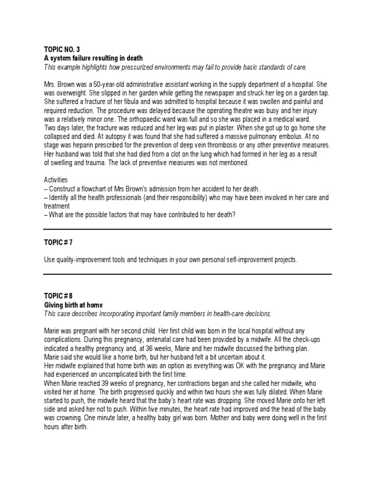 Patient Safety Assignments | PDF | Midwifery | Childbirth