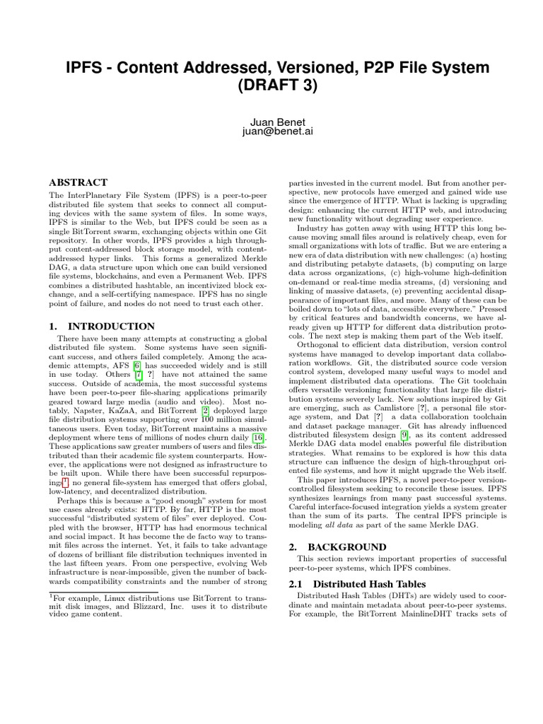 Ipfs p2p File System | PDF | Peer To Peer | Computer Network