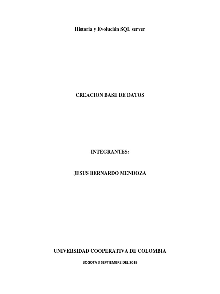 Historia y Evolución SQL Server | PDF | SQL | Tabla (base de datos)